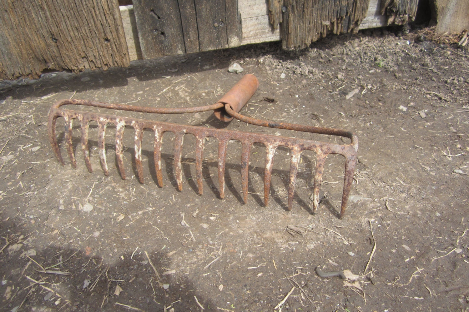 Antique Vintage Iron Rake Head Wine Glass by TheOldTimeJunkShop