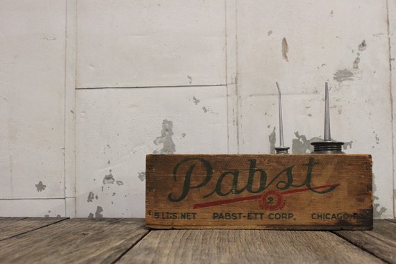 Vintage Wooden Pabst Wonder Cheese Box