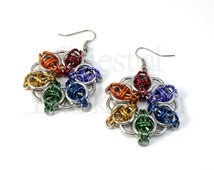 Unique chainmail flower related items | Etsy