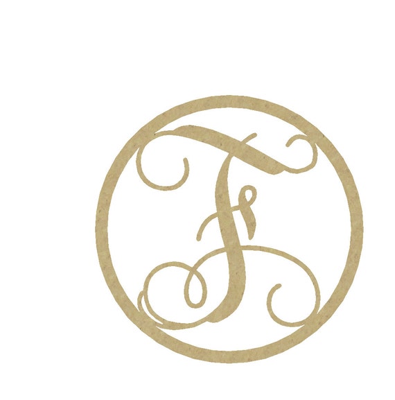 Wooden Monogram Letter F Large or Small Unfinished by Buildeez