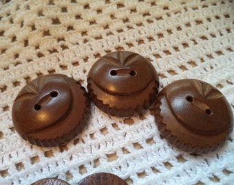 Popular items for carved wood buttons on Etsy