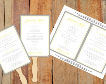 Diy Wedding Fan Program Template DOWNLOAD by KarmaKWeddings