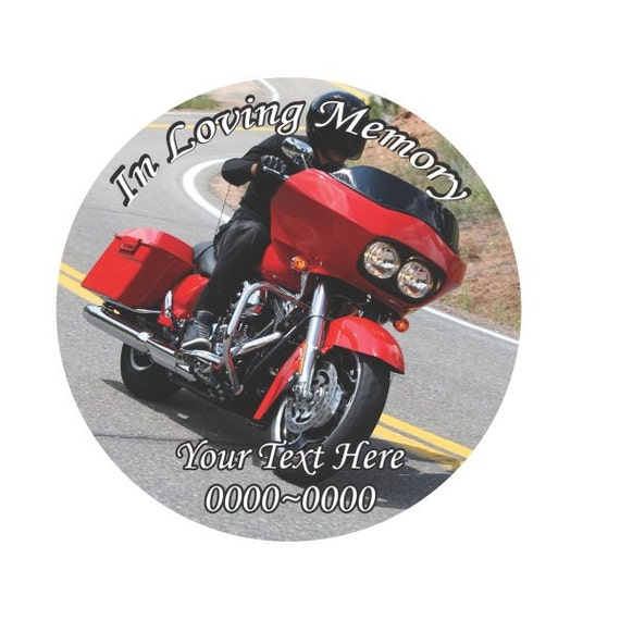 Motorcycle In Loving Memory Full Color Circles 004 Custom