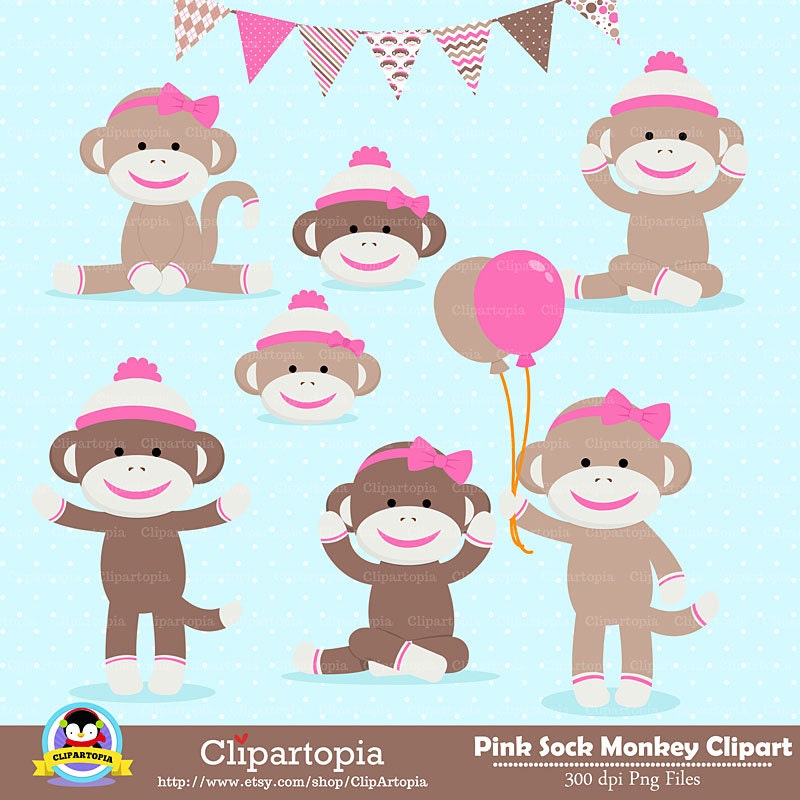 Free girl monkey clip art