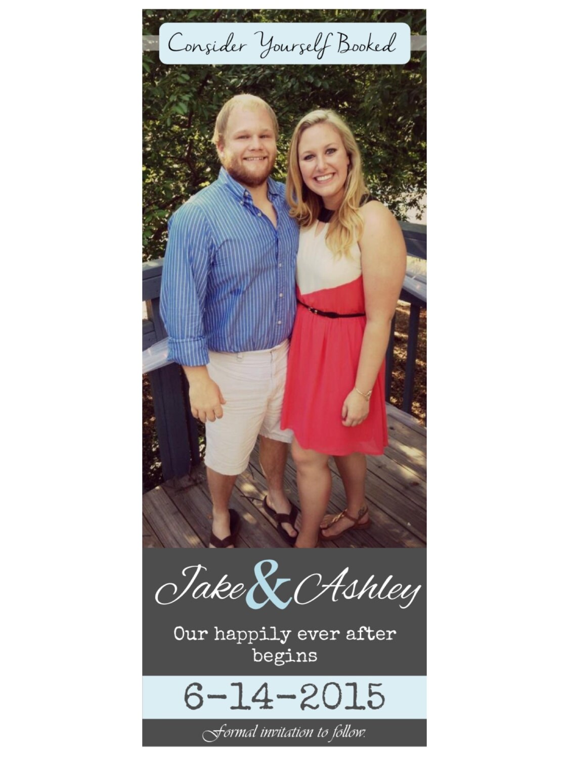 Save the Date Bookmarks. Literary Wedding. Custom colors. PDF or ...