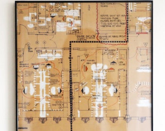 Popular items for vintage blueprint on Etsy