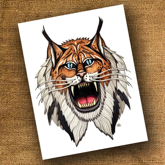 Items similar to Lynx Print on Etsy