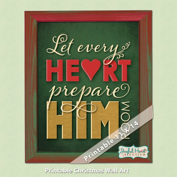 Christian Christmas sign printable wall art typography print