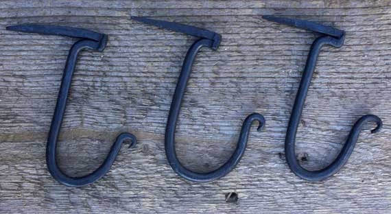 Items similar to Blacksmith made Drive Hooks Hand Forged decorative ...