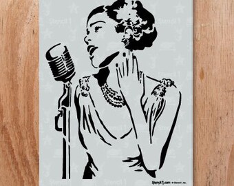 Pochoir de chanteur | Etsy