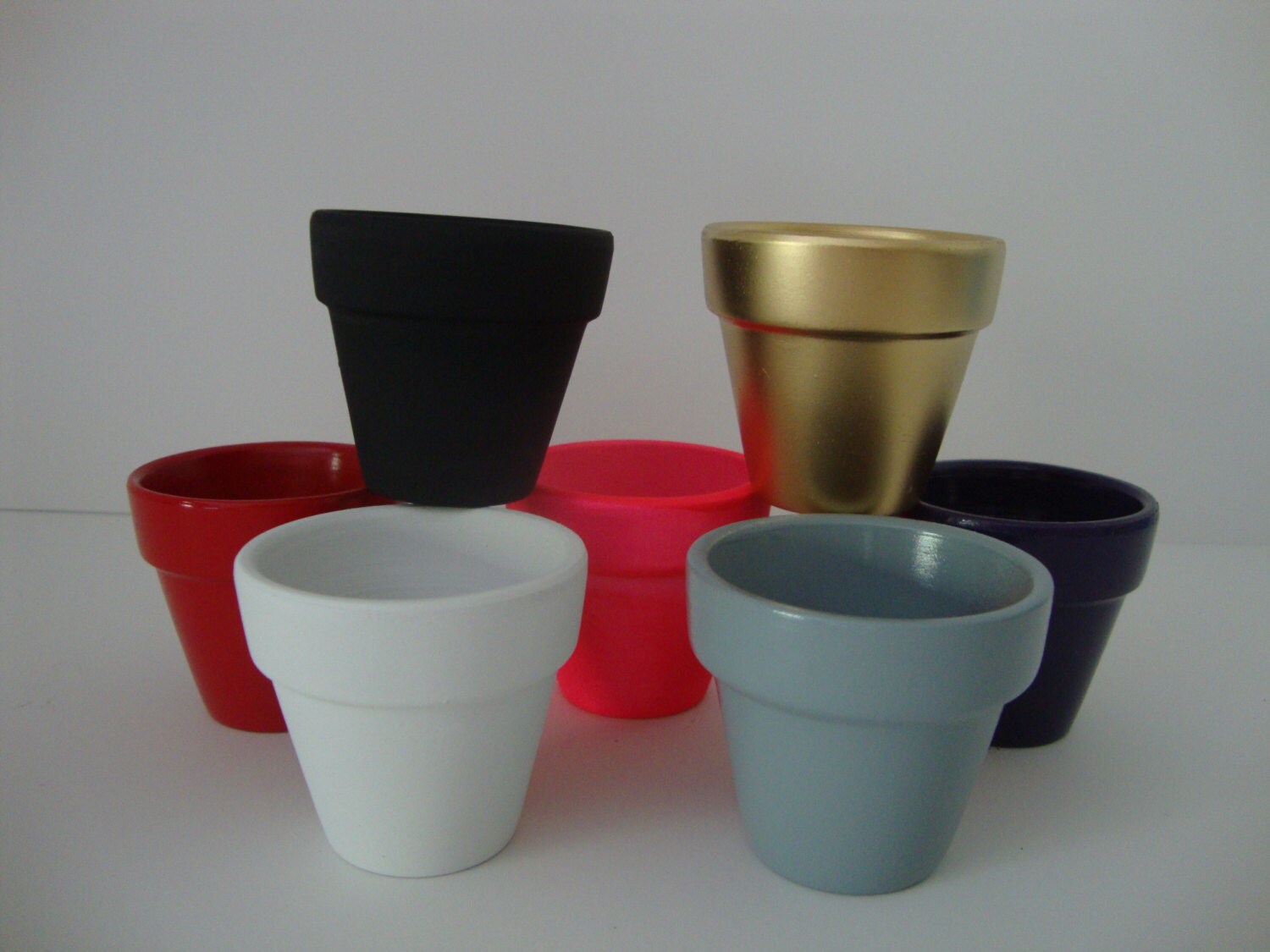 25 Painted 2 Clay Pot Set PICK YOUR COLOR Perfect