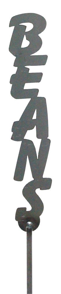 Hand Made Beans Steel Veggie Garden Marker NEW