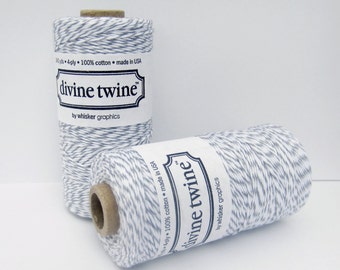 Divine Twine Oyster Grey Bakers Twine 1 Full Spool 240 Yards