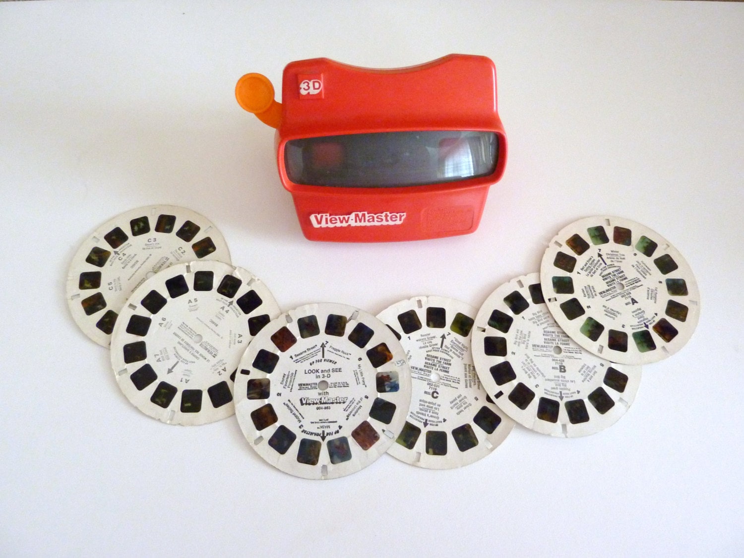 Vintage View-Master 3D with 6 Reels // Red by vintagememory