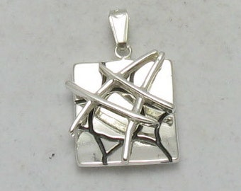 PE000818 Sterling silver pendant solid 925 Spiral by EmpressSilver