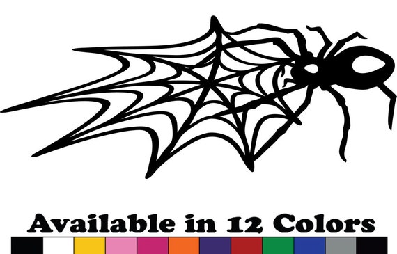Large Spider Web Decal Car Body Decal by CustomStickerDecals