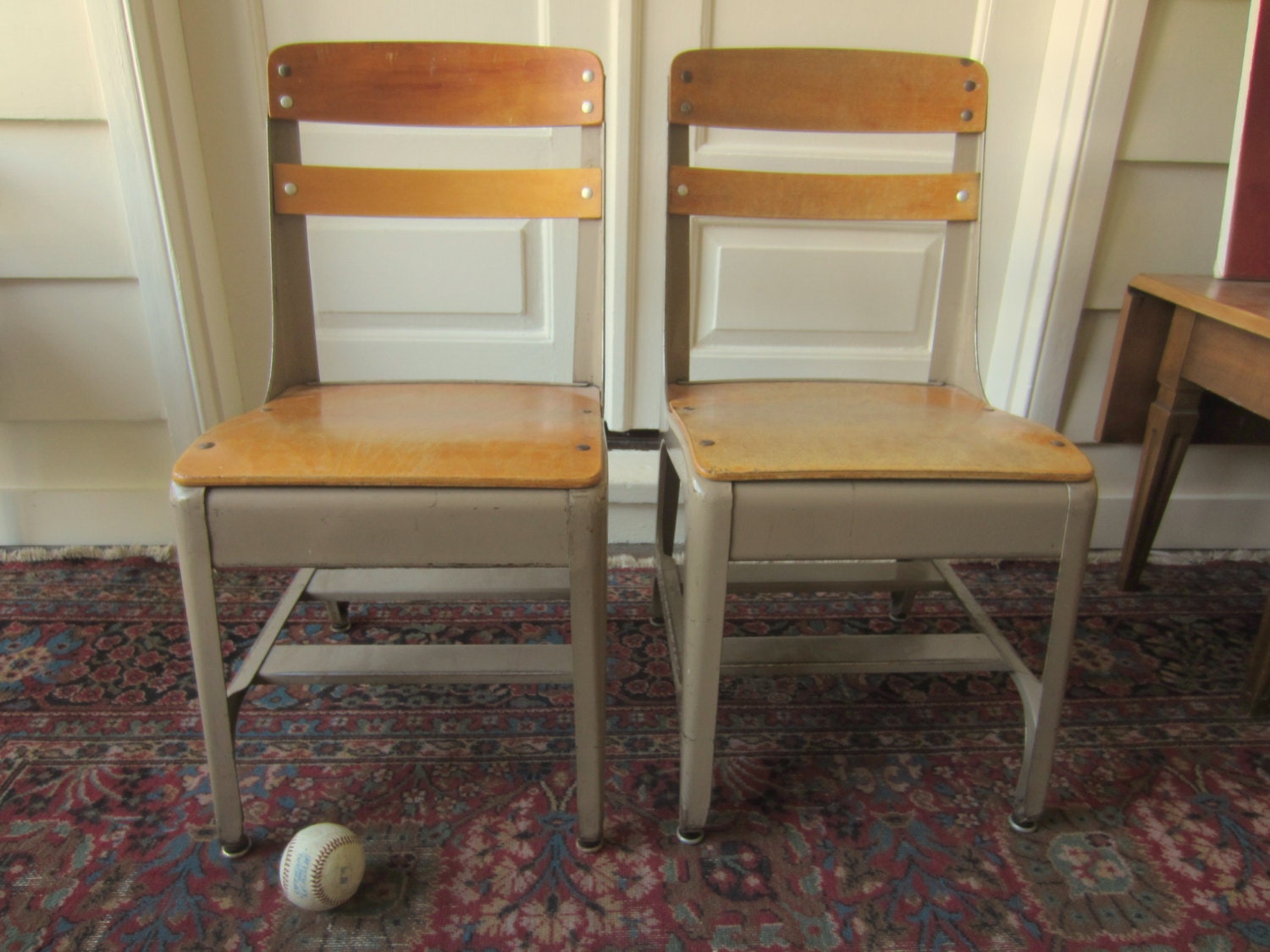 Back to school child school desk chairs. Set of two child chairs ...