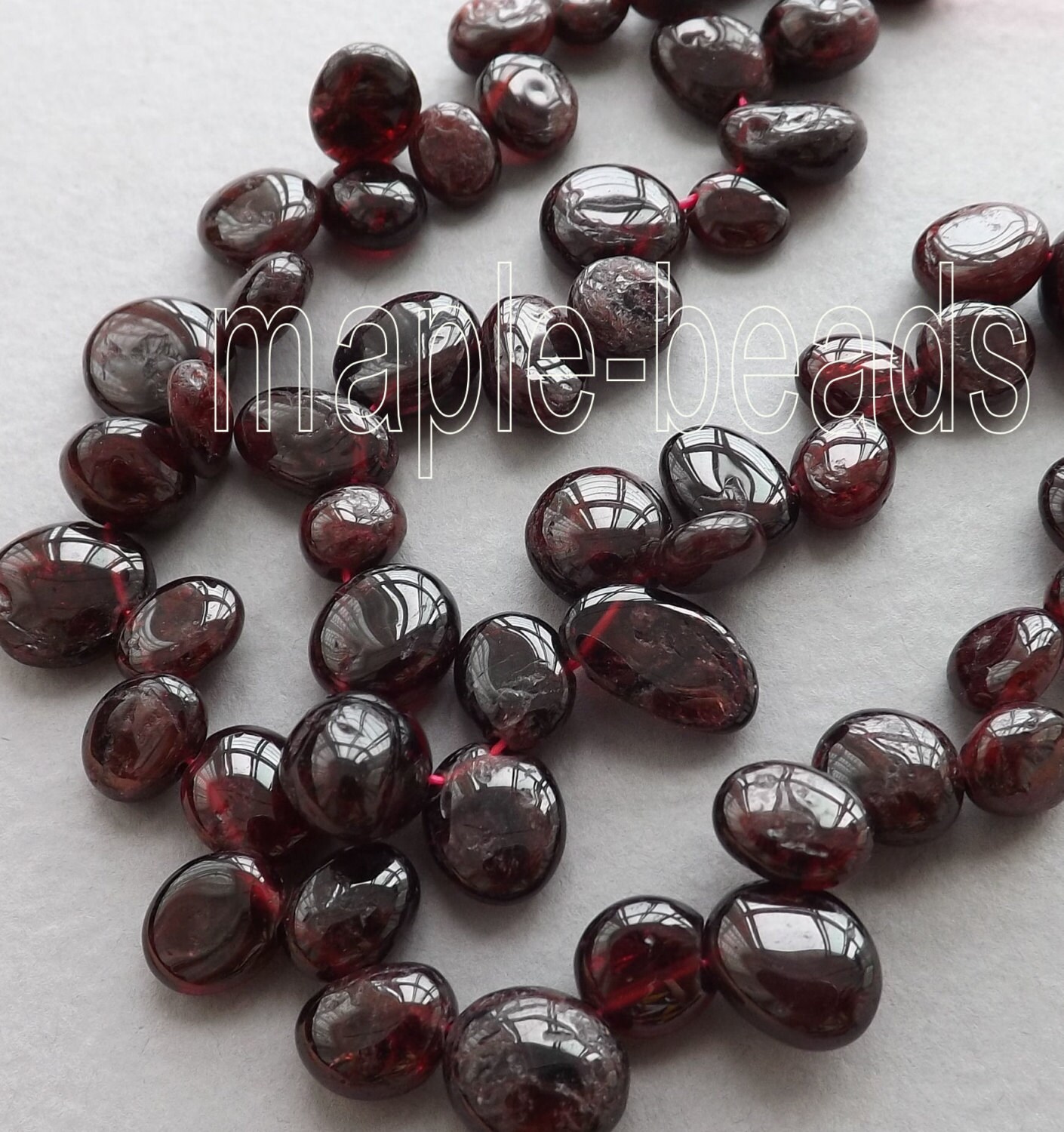 6Chunky Garnet chips-natural deep red Garnet gemstone
