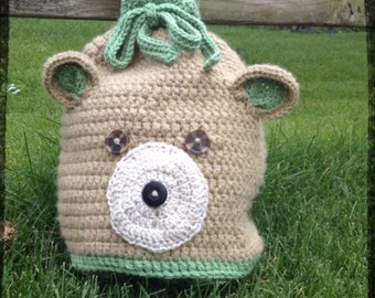 Crochet Pattern Panda Bear Backpack Toddlers Children's