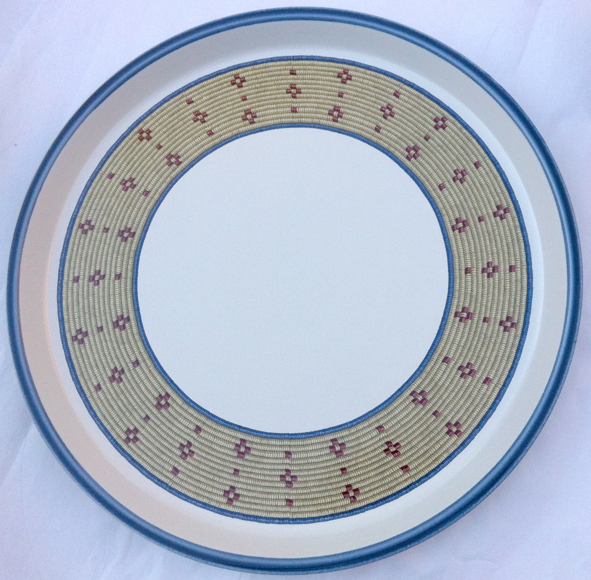 DANSK COIL Round PLATTER / Chop Plate . Basket Dinnerware . Japan ...