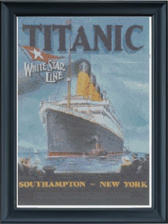 Titanic Cross stitch pattern PDF by KnitSewMake on Etsy
