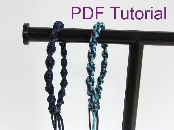 PDF Tutorial Half Square Knot Spiral Macrame Bracelet Pattern