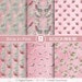 Birds Digital Paper Vintage Paper Birds Pink by blossompaperart