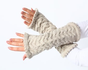 Knit arm warmers | Etsy