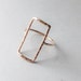Rectangle Ring Open Rectangle Ring Long Modern Ring Simple