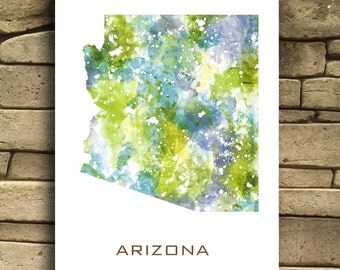 USA Map Watercolor Printable for Instant Download by HappyPlaceArt