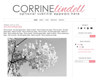 Custom and Premade Blog Design by KreatedByKelsey1 on Etsy