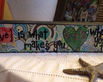 Handmade Christmas Folk Art Sign O Holy by aLittlePeaceOfMyArt