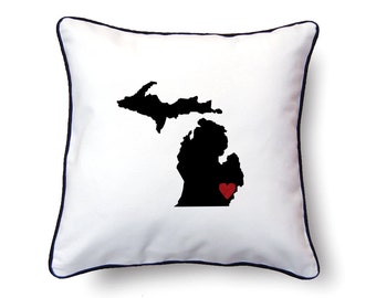 Michigan pillow | Etsy