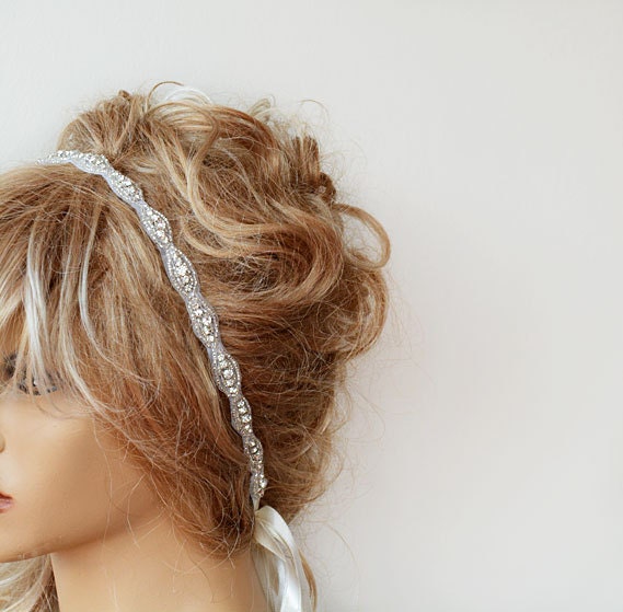 Bridal Rhinestone Headband Wedding Rhinestone Headband By Adbrdal