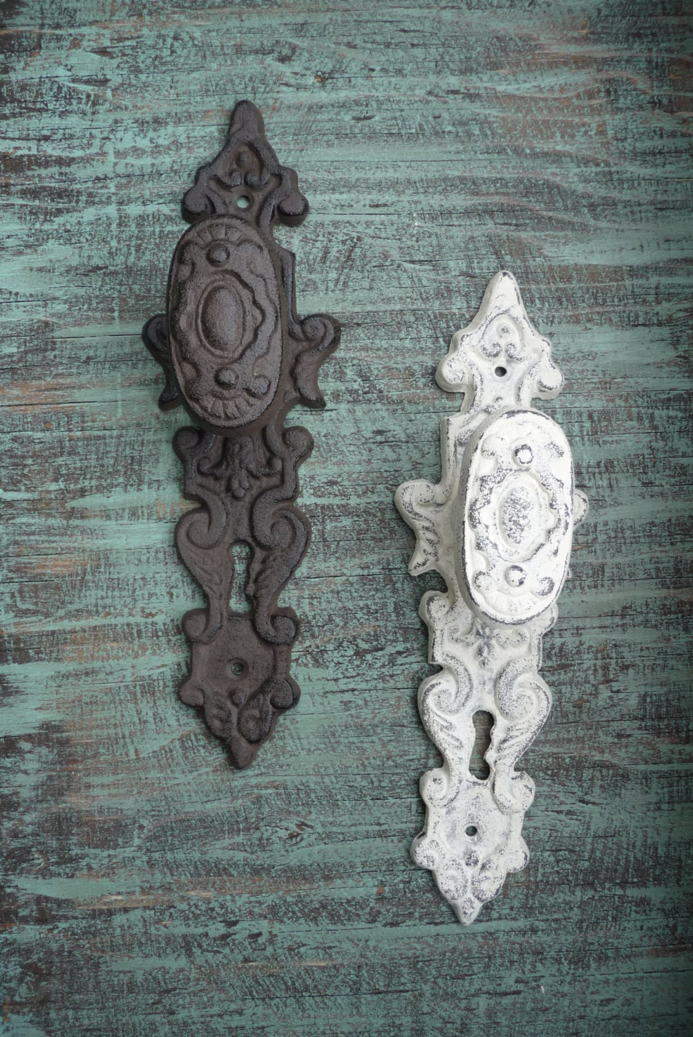 Rustic Cast Iron Old World Door Handle Knob Hook Home Decor