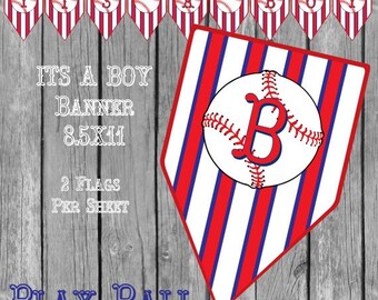 Baseball Baby Shower Banner-Baseball Party Banner-Its A Boy Banner ...