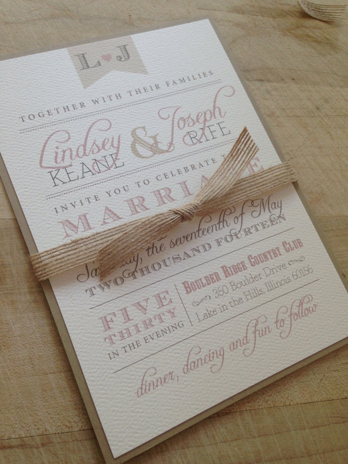 DIY Printable Wedding Invitation Suite Rustic By AMGDesignCo