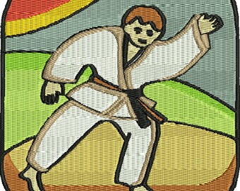 Karate embroidery | Etsy