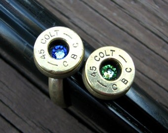 Bullet Ring- Birthstone Ring- Personalized- Couples Ring- Eco Friendly ...