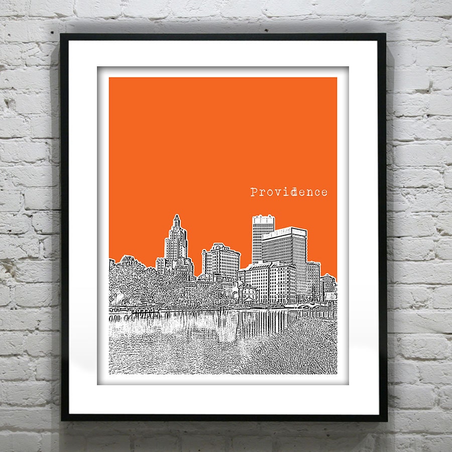 Providence Poster Rhode Island Skyline Art Print RI