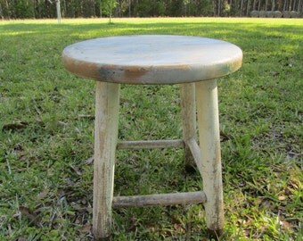 Popular items for distressed stool on Etsy