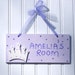 Princess Crown Name Sign Hand Personalized by CutiePieKidsNames