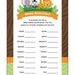 Instant Download Safari Word Scramble Baby Shower Game Cards