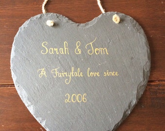 Popular items for slate hearts on Etsy