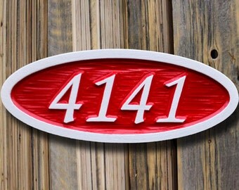 Carved Street Address plaque / House number by thecarvingcompany