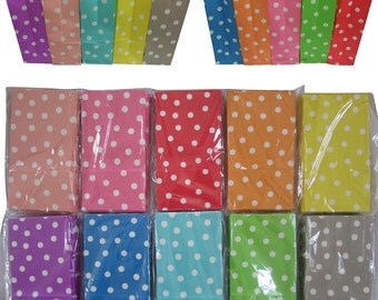 25 x Polka Dot Stand Up Paper Loot Bags Lolly Buffet Wedding Party ...