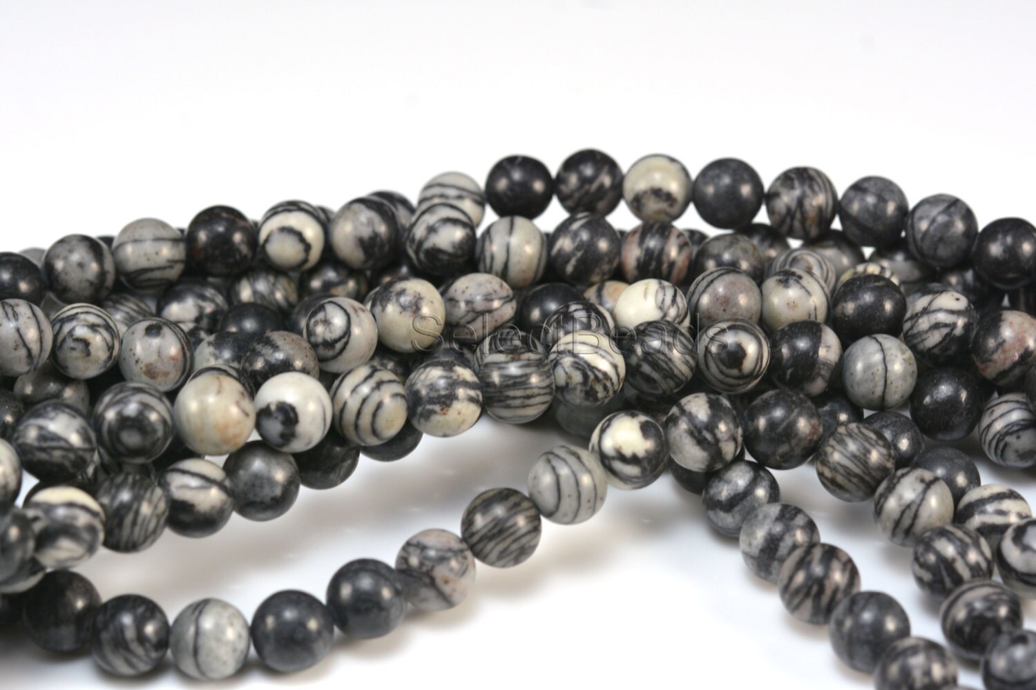 black matrix Picasso jasper beads jasper gemstone beads