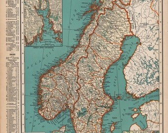 Popular items for map of norway on Etsy