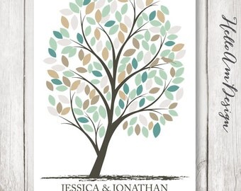 Wedding tree print | Etsy