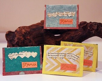 Thank You Cards Merci Assorted Kraft Bunting Hand Stamped